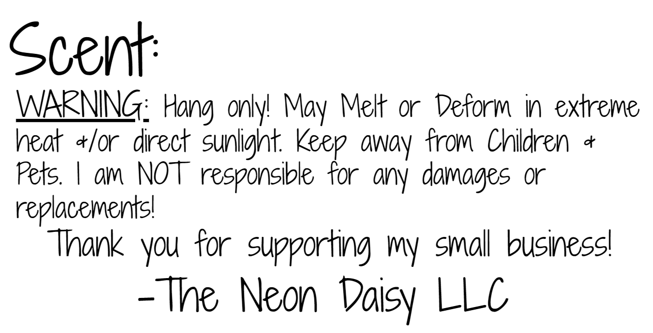 Business Name Generic Scent & Warning Label – The Neon Daisy LLC
